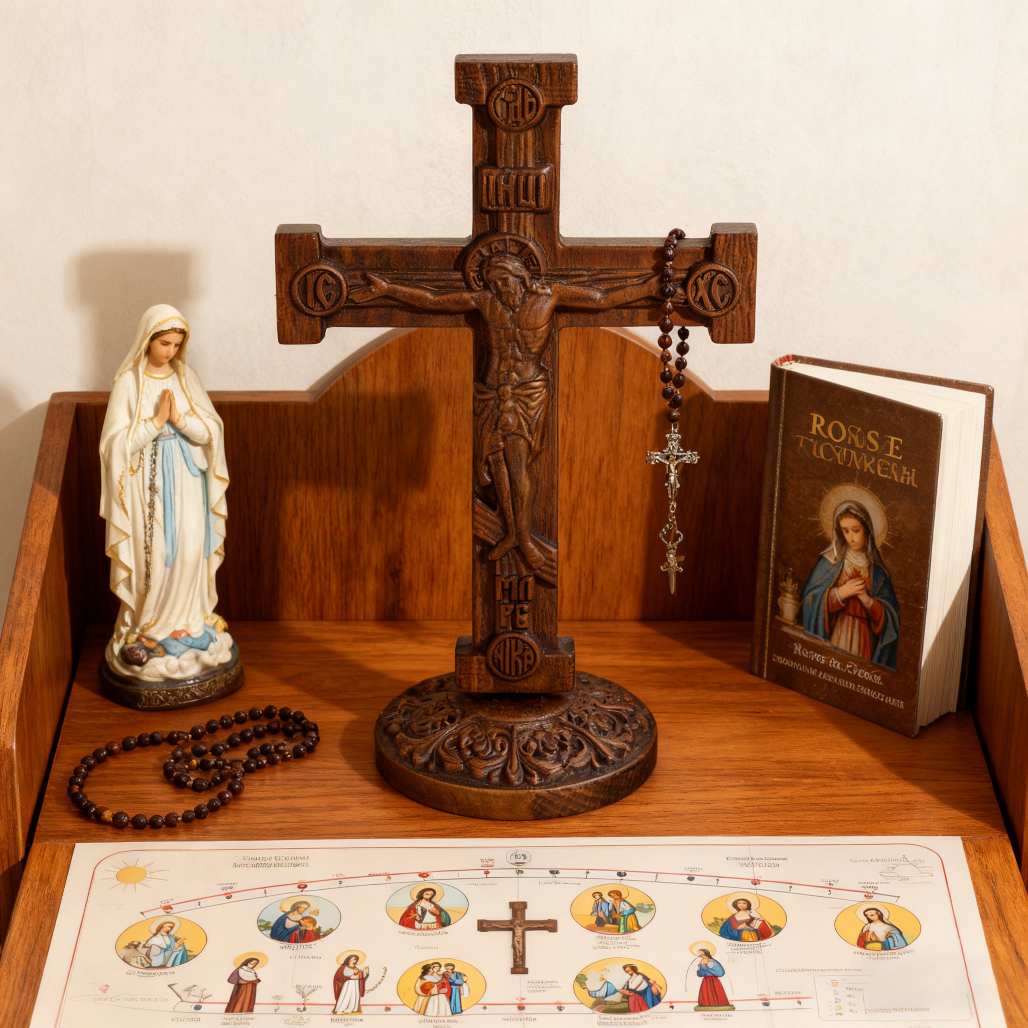 Beechwood Orthodox Double-Sided Crucifix: Carry His Redemption Close ...
