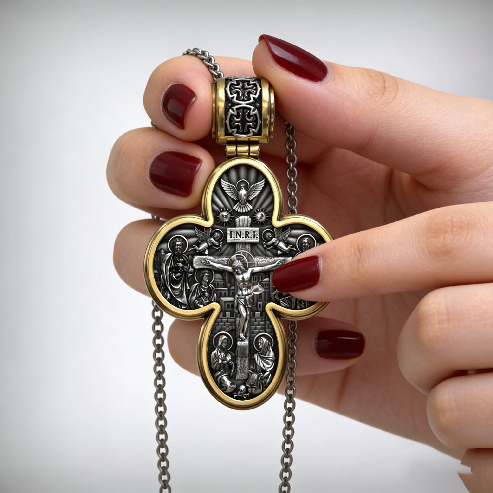 Handcrafted Double-Sided Redemption: Archangel Michael Guardian Cross ...