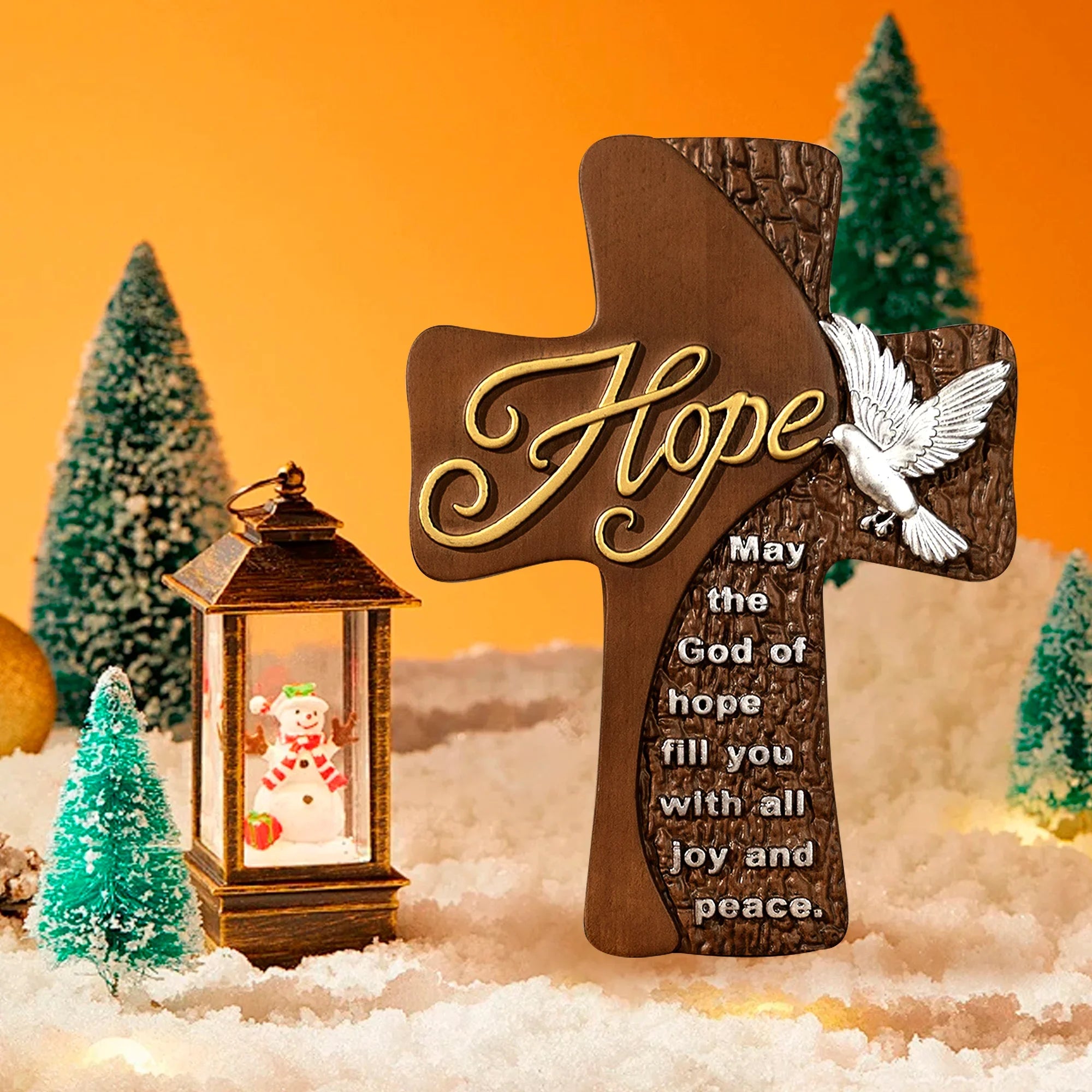 Ornate "Love" "Faith" "Hope" Wooden Cross, Solid Wood Cross – BGCOPPER