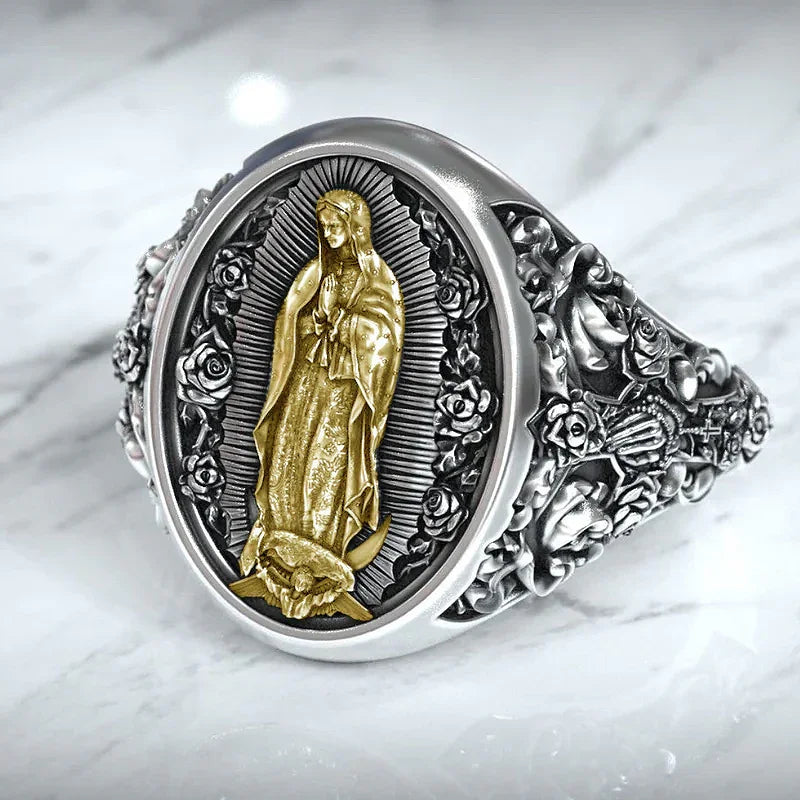 S925K Silver Our Lady of Guadalupe Ring – BGCOPPER