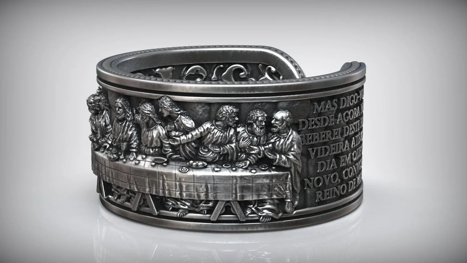 The Last Supper 925K Sterling Silver Open End Adjustable Ring – BGCOPPER