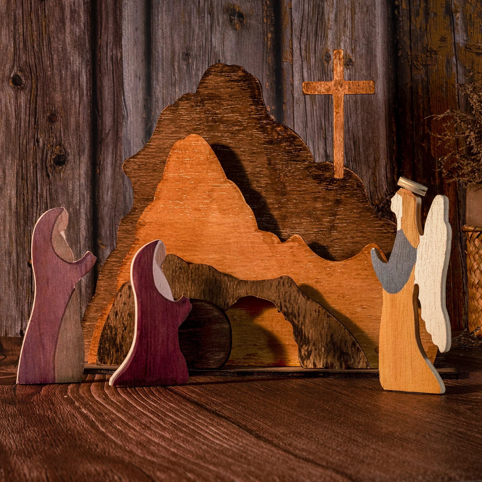 Easter Scene Wooden Decoration - Artwork in your home – BGCOPPER