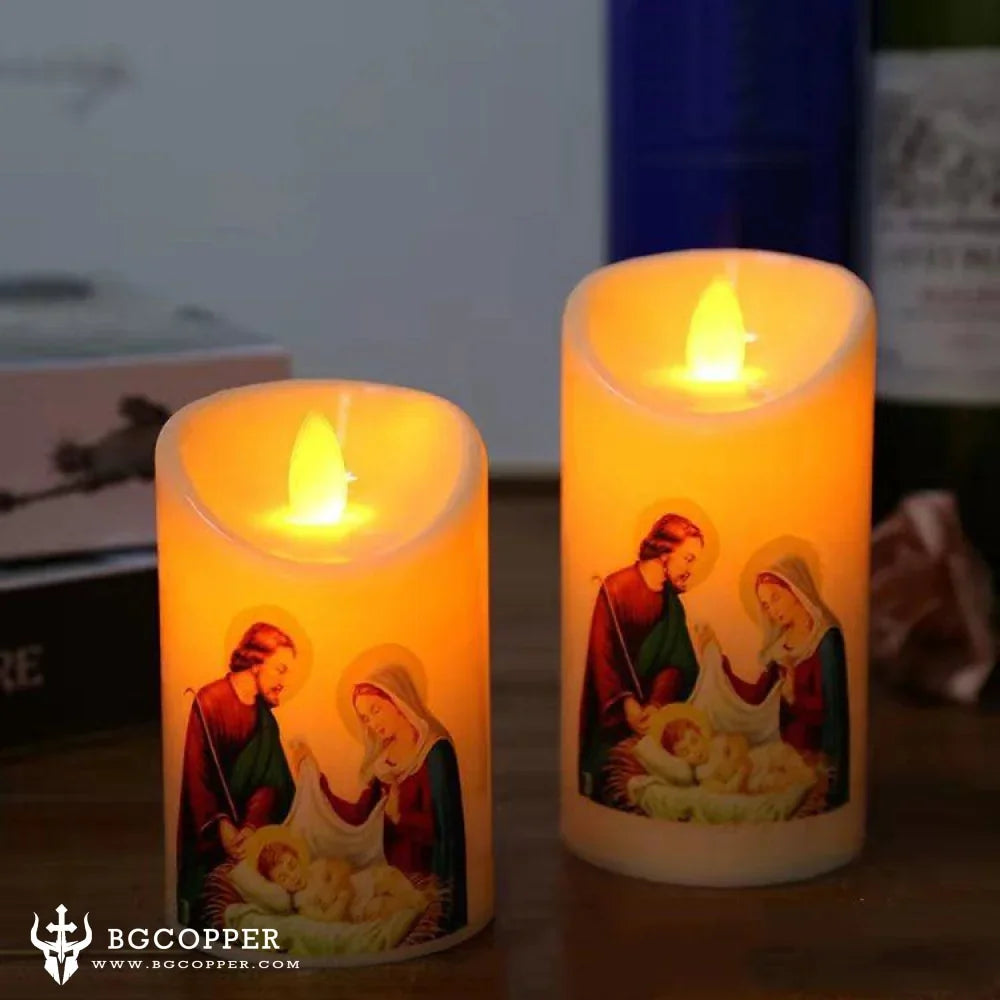 Eco-friendly LED Religious Prayer Candle Home Decor – BGCOPPER