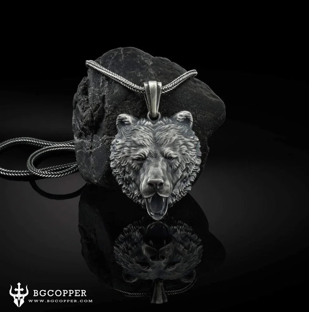 Pure Tin Bear Head Necklace – BGCOPPER