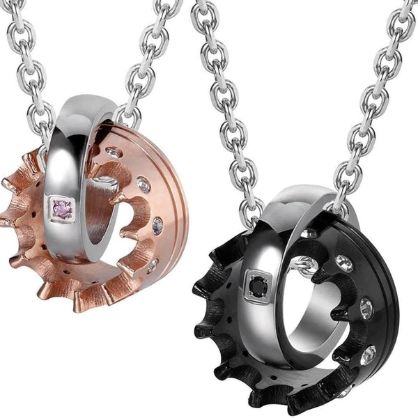 King and queen necklace for couples store