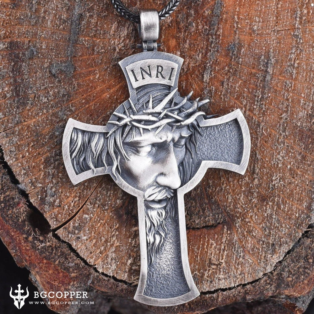 Sterling Pewter/S925K Silver Jesus Cross Necklace – BGCOPPER