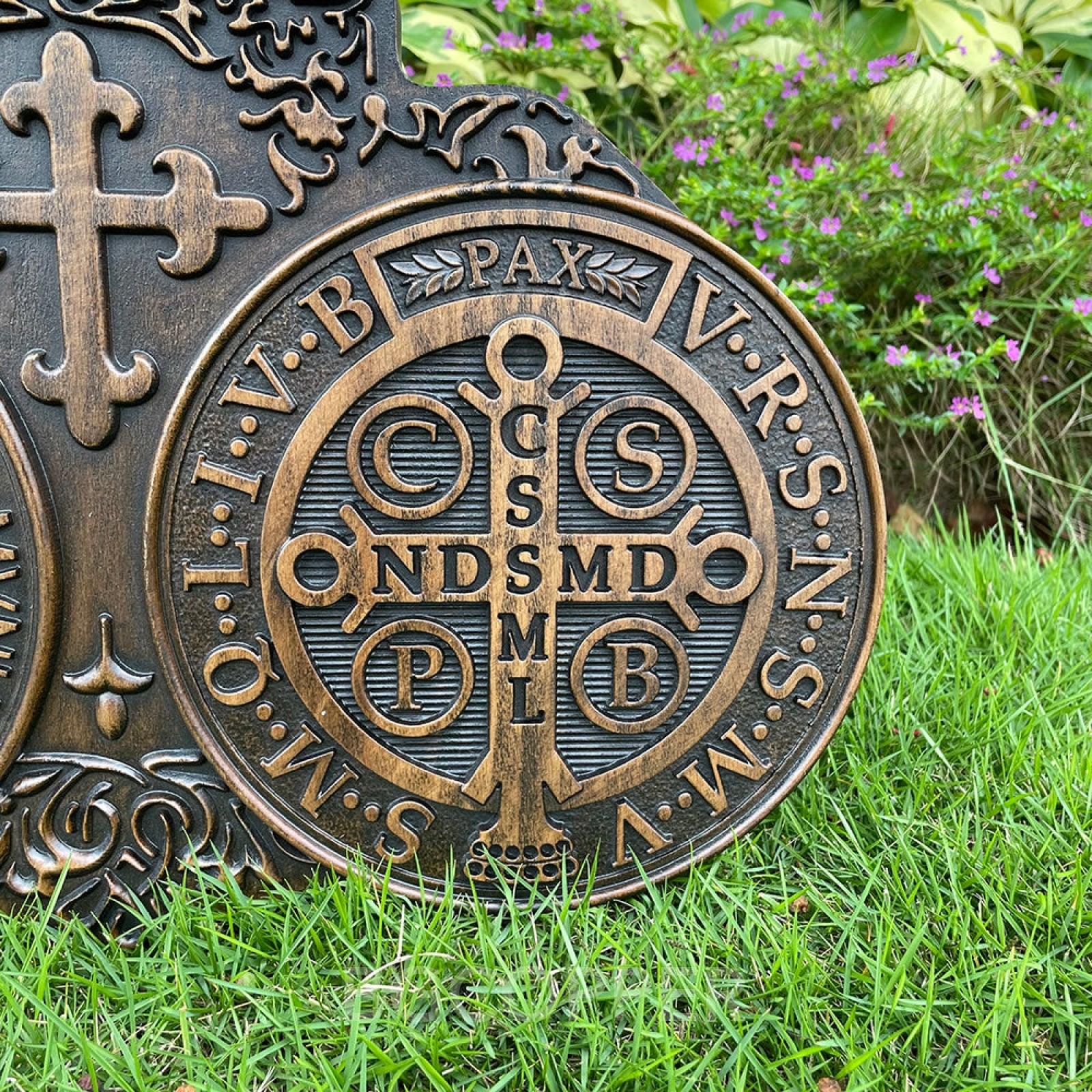 St. Benedict's Exorcism Medal Christian Exorcism Plaque - Wall Decor ...