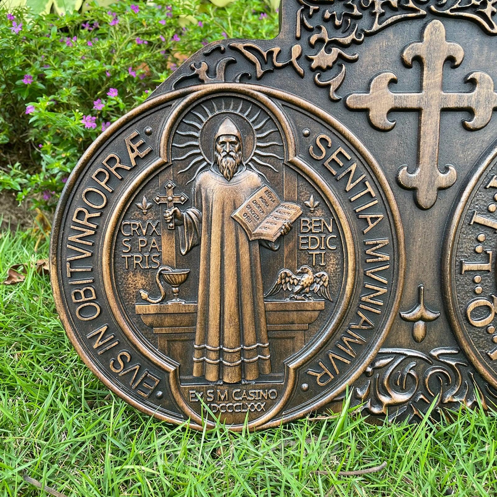 St. Benedict's Exorcism Medal Christian Exorcism Plaque - Wall Decor ...